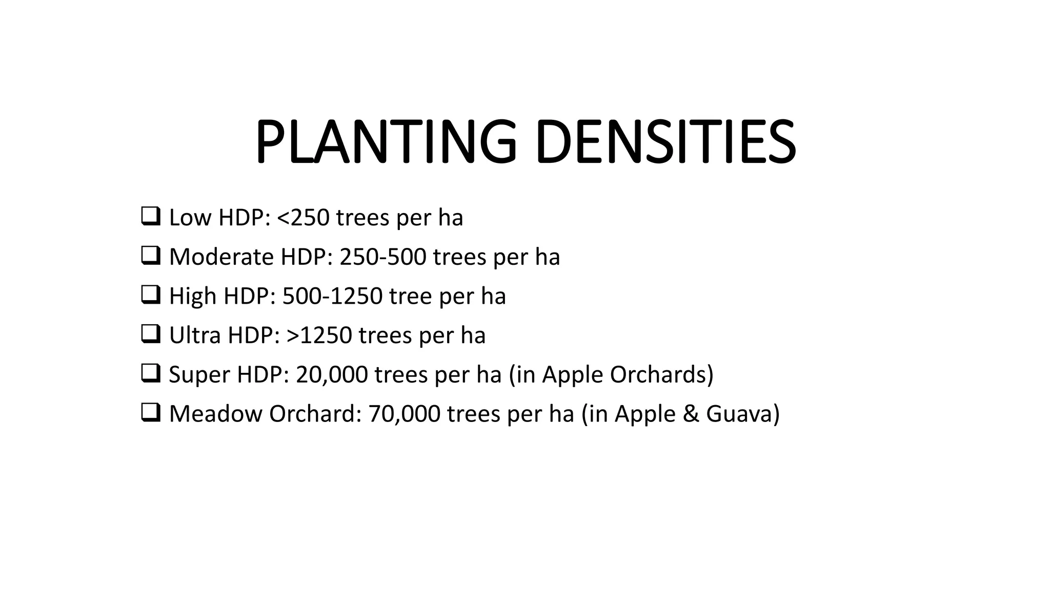 High density planting (HDP) | PPTX