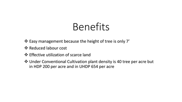 High density planting (HDP) | PPTX
