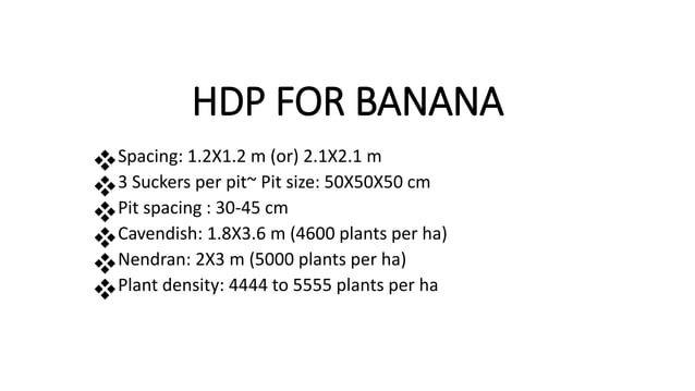 High density planting (HDP) | PPTX