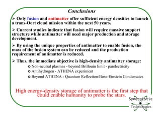 High densitystorageofantimatter | PPT