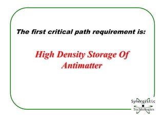 High densitystorageofantimatter | PPT