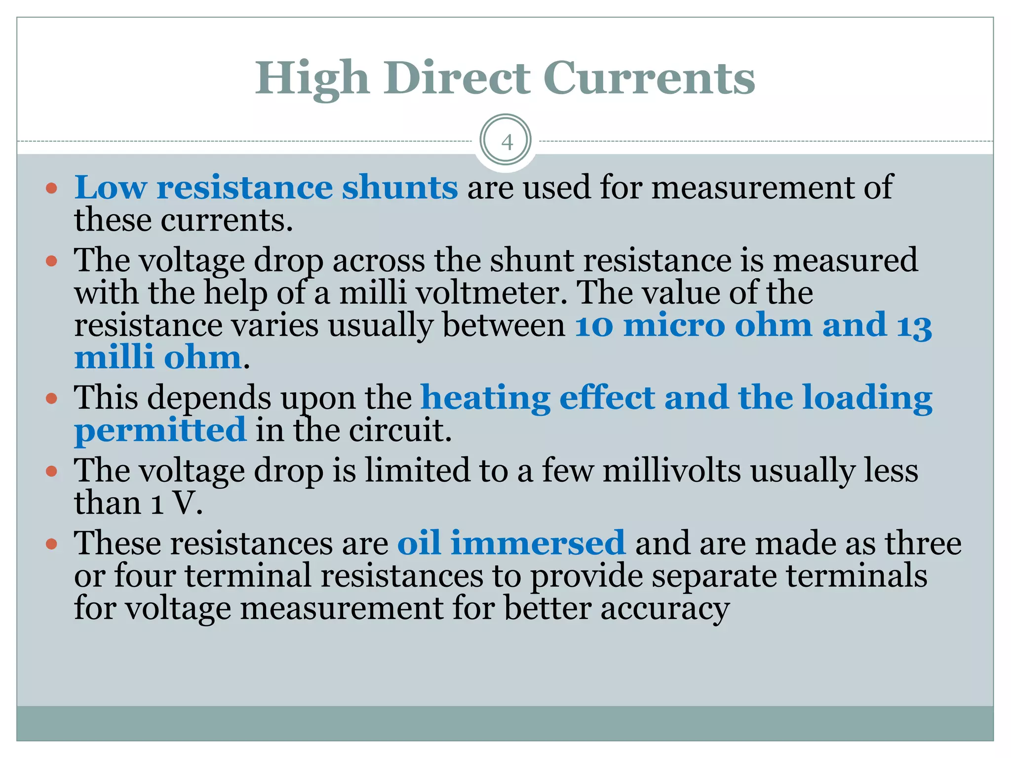High direct current measurement | PPTX