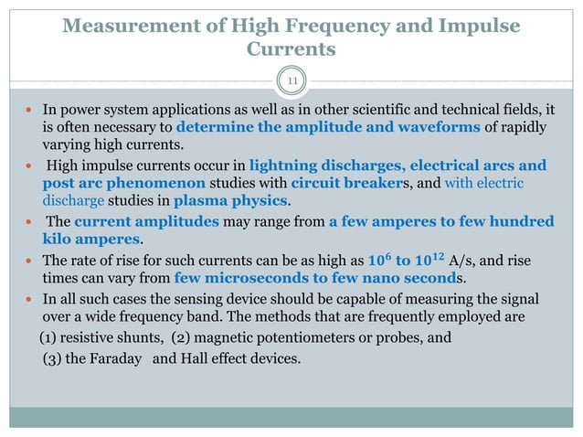 High direct current measurement | PPTX | Physics | Science