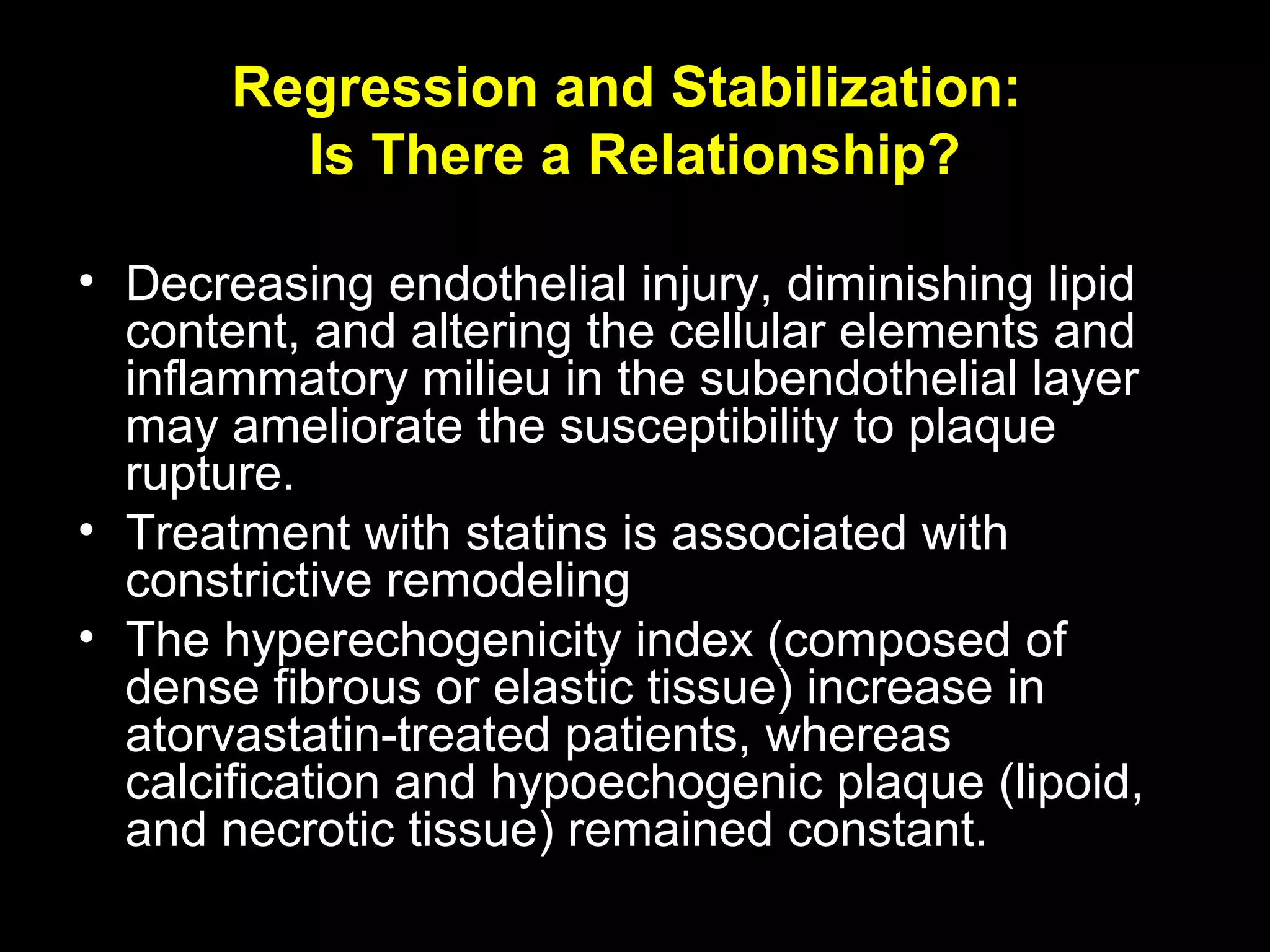 High dose statins in plaque stabilization | PPT