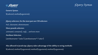 Javascript and Jquery: The connection between | PPT
