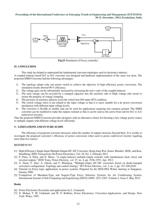 High efficiency zcs single input multiple output simo d.c to d | PDF