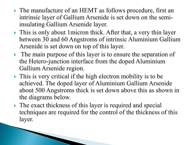 High electron mobility transistor(hemt) | PPTX | Chemistry | Science