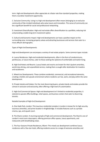 high end development. | DOCX