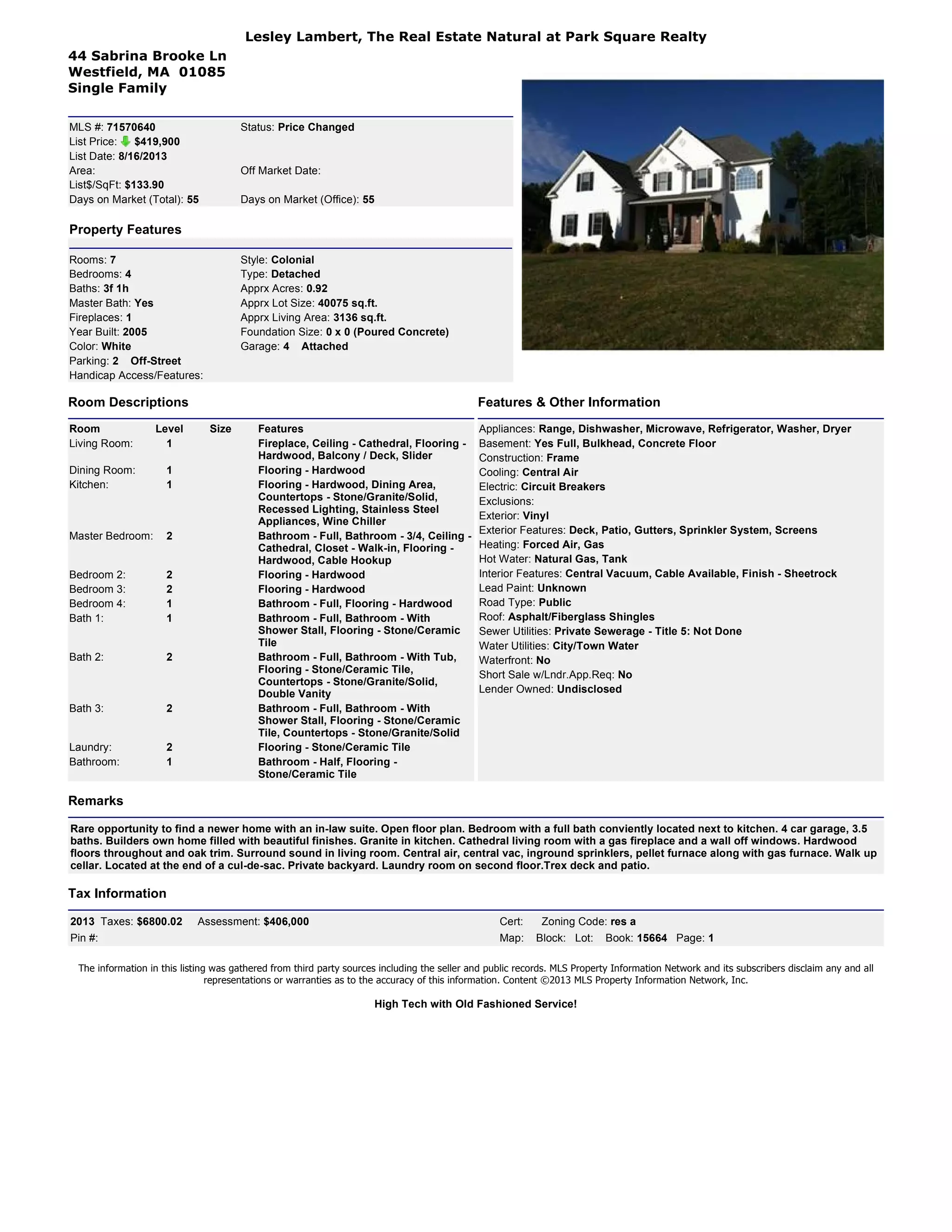 Luxury Homes for Sale in Westfield, MA 01085 by Lesley Lambert ...