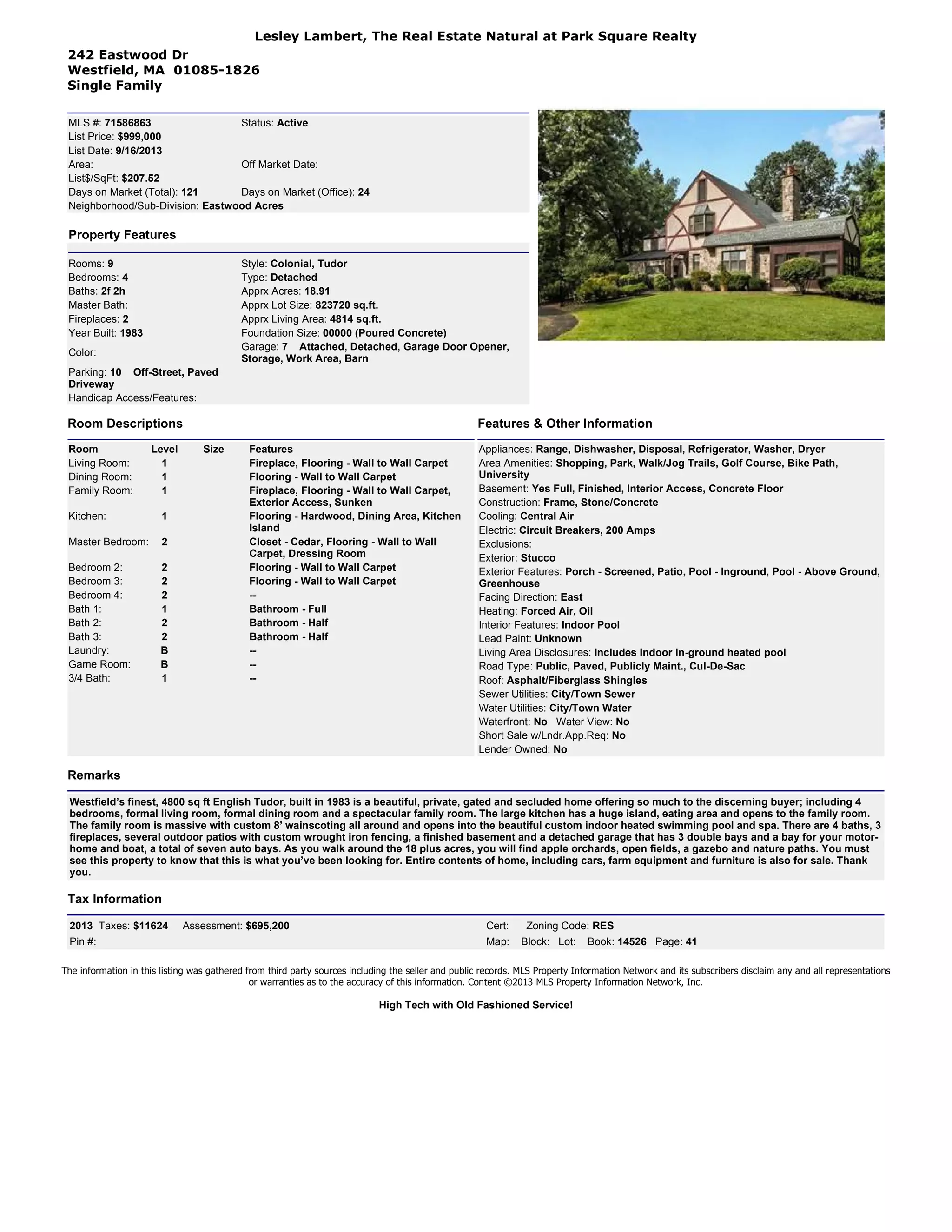 Luxury Homes for Sale in Westfield, MA 01085 by Lesley Lambert ...