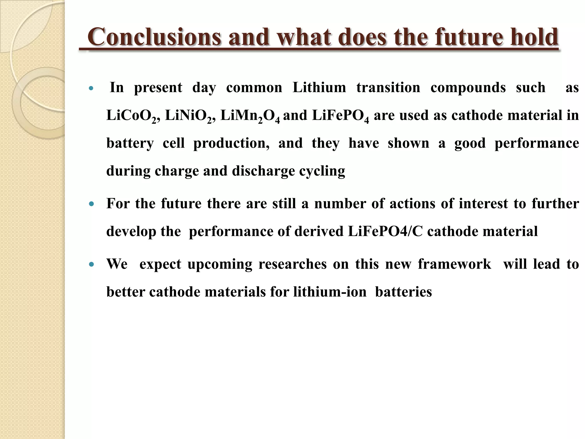 High energy and capacity cathode material for li ion battries | PPTX