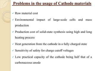 High energy and capacity cathode material for li ion battries | PPTX