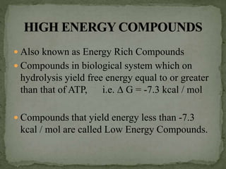 High energy compounds | PPTX