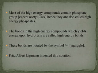 High energy compounds | PPTX