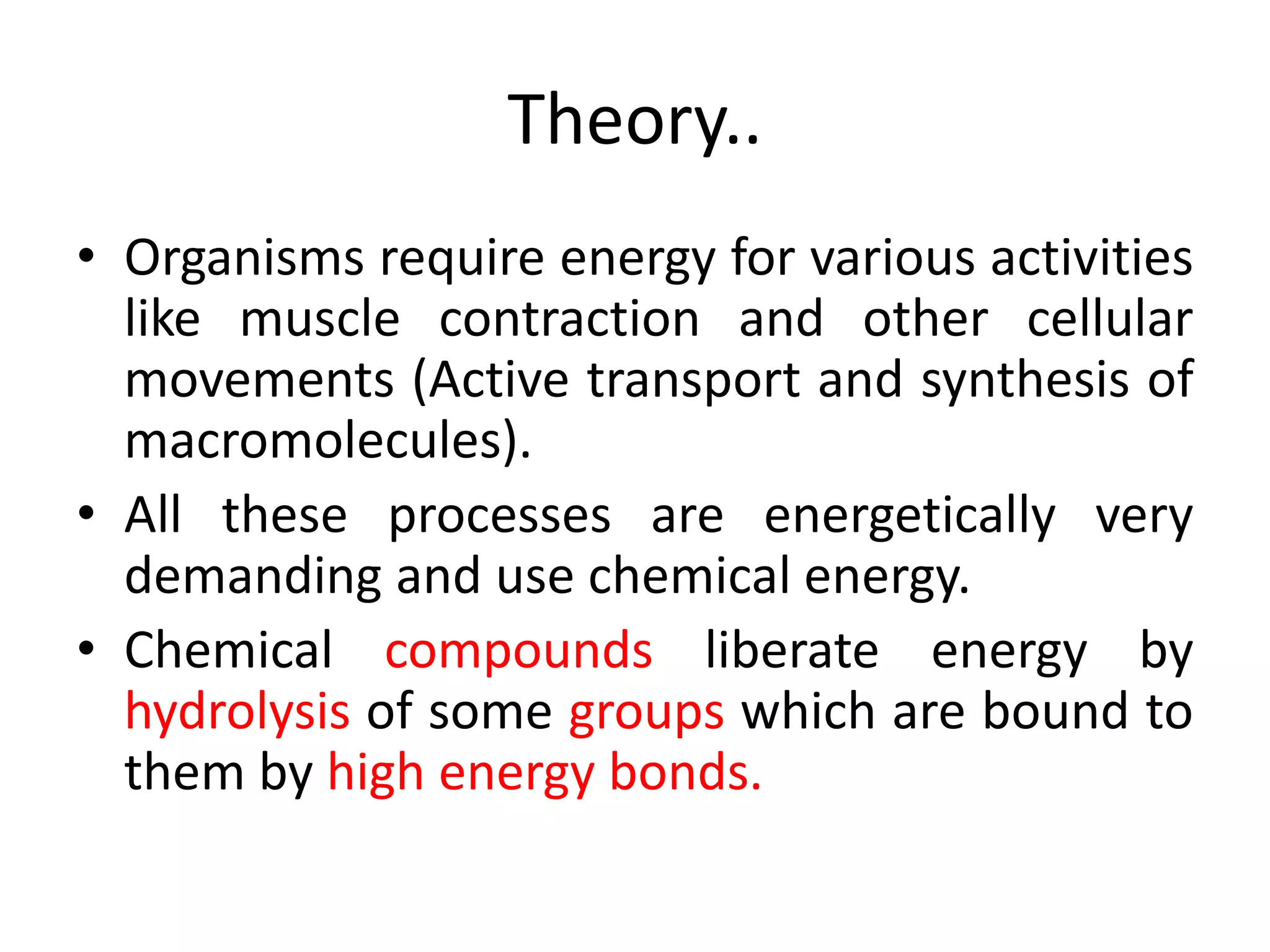 High energy compounds | PPTX