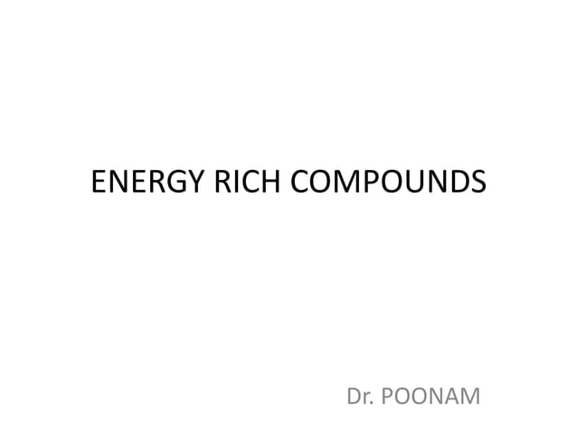 High energy compounds | PPTX | Chemistry | Science