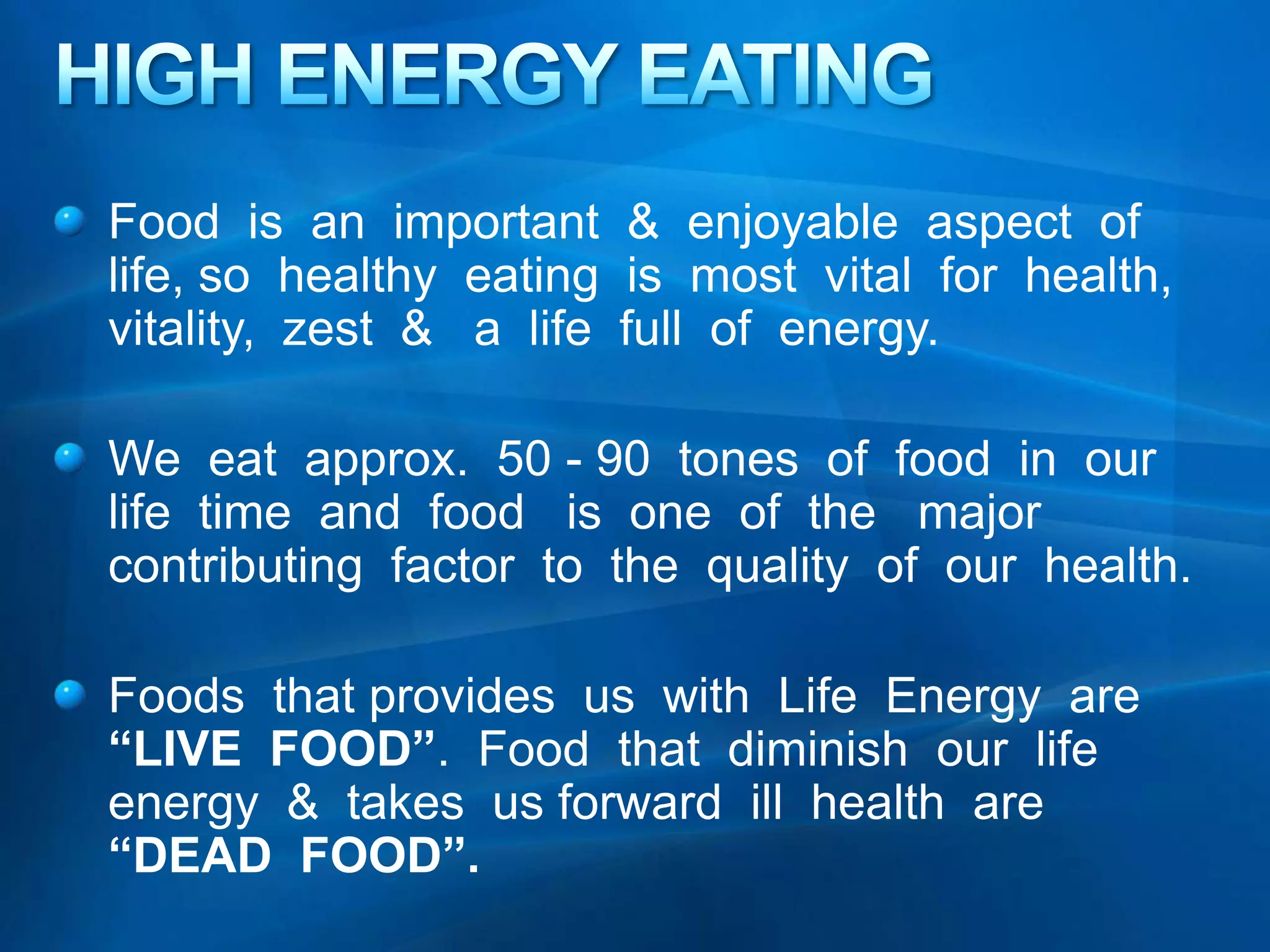 High Energy Eating | PPTX