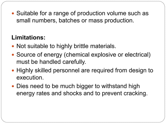High energy rate forming process | PPTX | Physics | Science