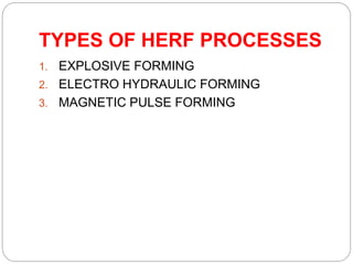High energy rate forming process | PPTX