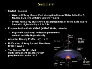Ultra-fast Outflows from Active Galactic Nuclei of Seyfert I Galaxies | PPT