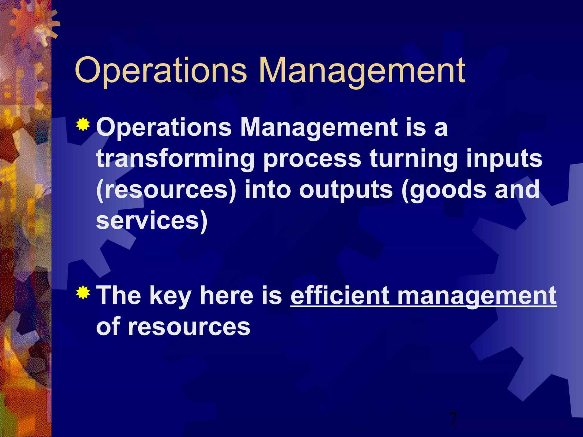 Higher Business Management - Operations | PPT