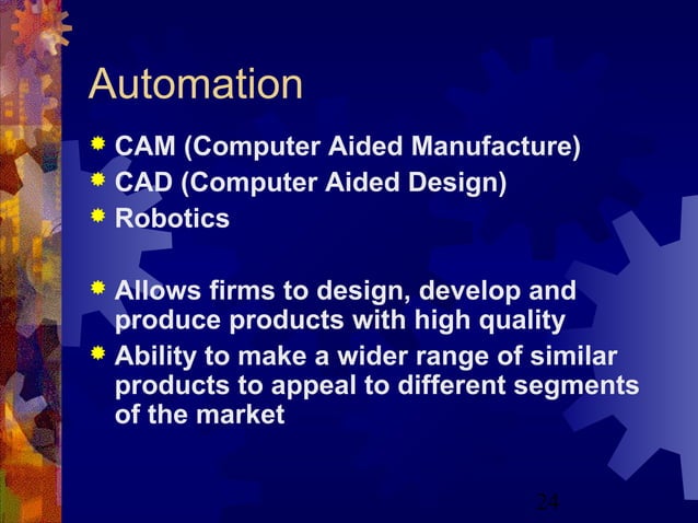 Higher Business Management - Operations | PPT