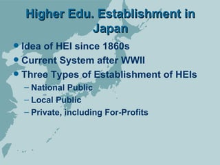 Higher Education In Japan Rev | PPT