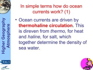 Higher Geography Ocean Currents | PPT