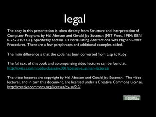 Higher Order Procedures (in Ruby) | PPT