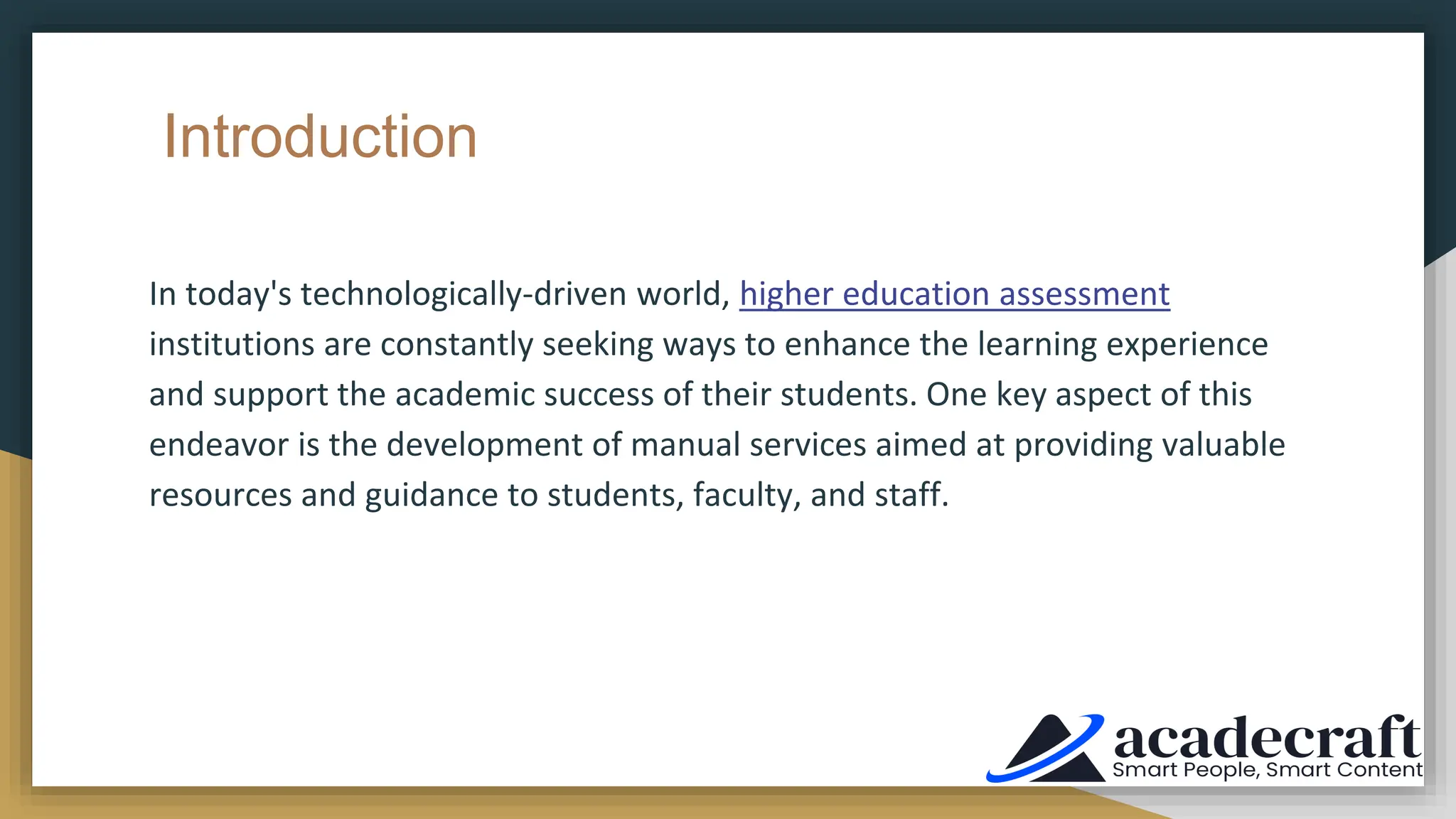 An Overview of Higher Education Manual Development Services | PPT