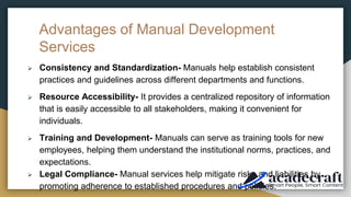 An Overview of Higher Education Manual Development Services | PPT
