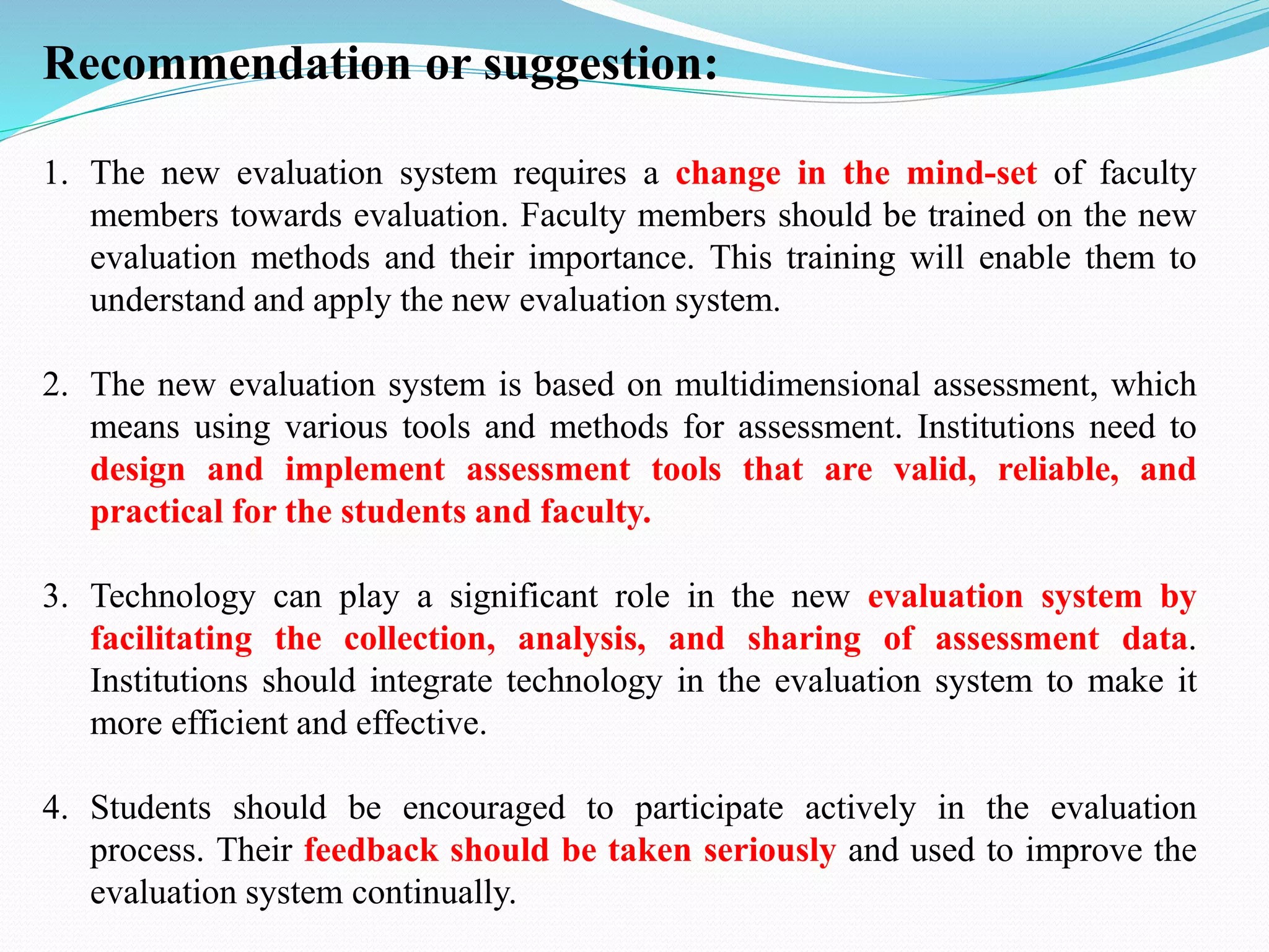Higher education evaluation system; NEP2020 Perspective and challenges ...