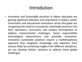 Higher Education for innovation & Sustainability.pptx