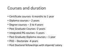 Higher education for Science students by Dr. PRINCE C P | PPTX
