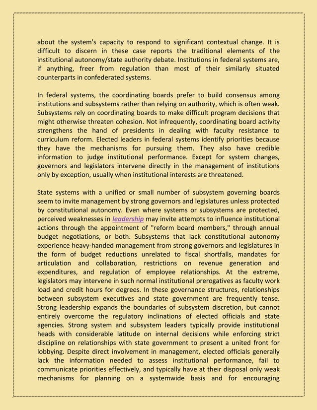 Higher Education Governance | PDF