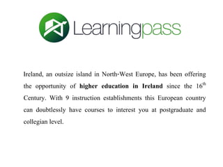 Higher Education in Ireland | PPTX