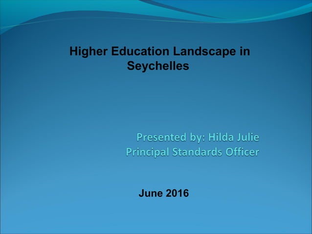 Higher education in seychelles | PPT