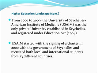 Higher education in seychelles | PPT