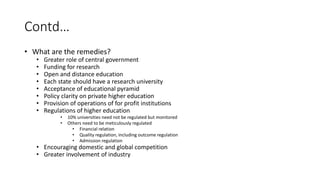 Higher education in the times of massification | PPTX