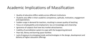 Higher education in the times of massification | PPTX