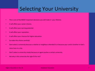 Higher education in the usa | PPT