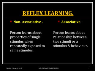 Higher functions of brain.learning memory | PPT