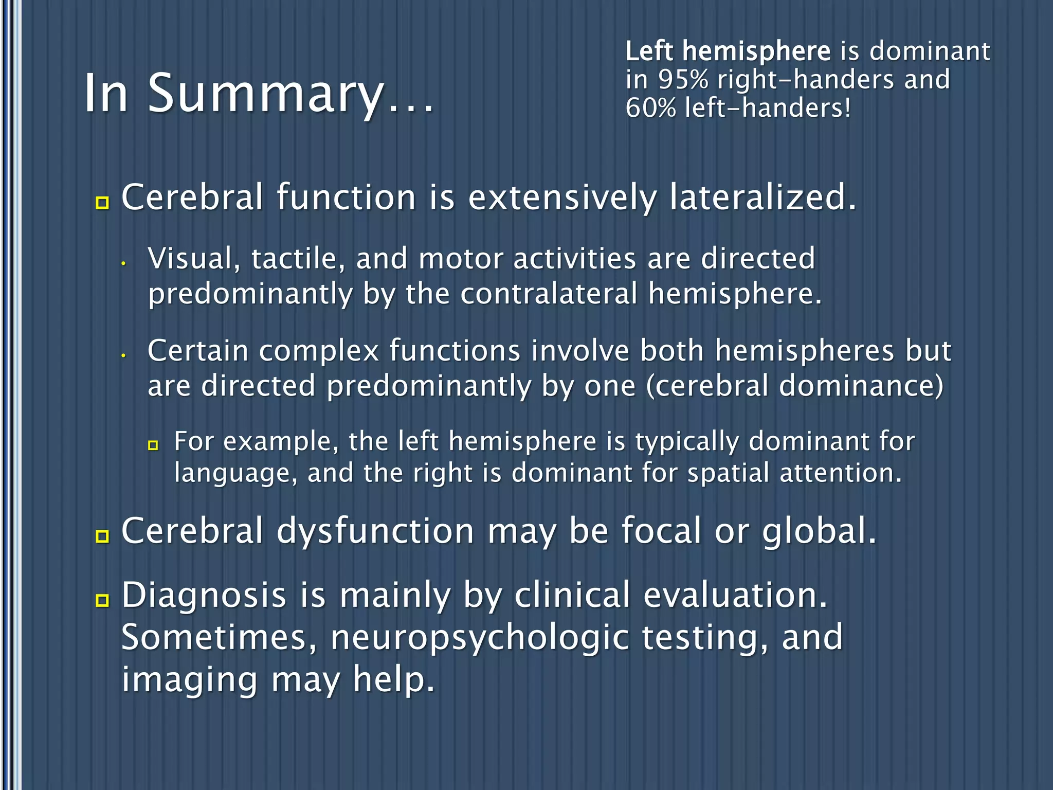 Higher functions of the nervous system | PPTX