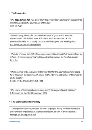 Higher history revision notes britain 1851-1951 | PDF