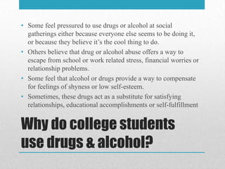 Higher learning College Drug Trends | PPT