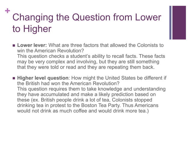 Higher Level Questioning | PPT