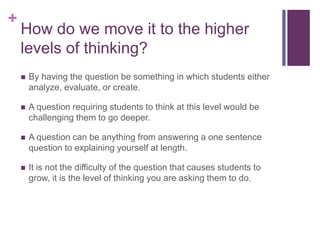 Higher Level Questioning | PPT
