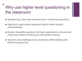 Higher Level Questioning | PPT