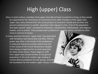 Higher,lowermiddle and class stereo type | PPT