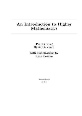 An introduction to higher mathematics | PDF